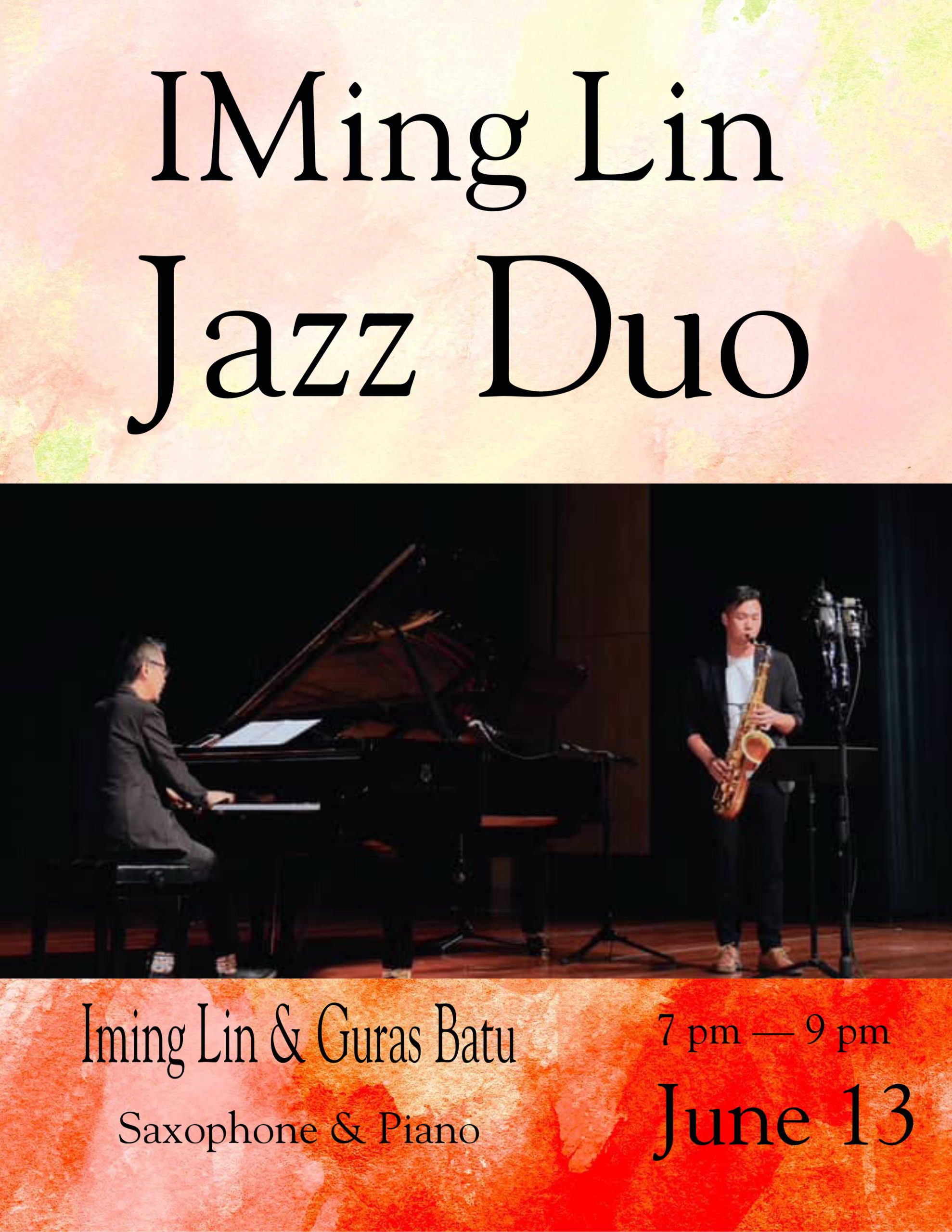 6. 13 Jazz Duo - Saxophone Iming Lin 林奕銘 + Piano 許聰義 Guras Batu | PURE WINE
